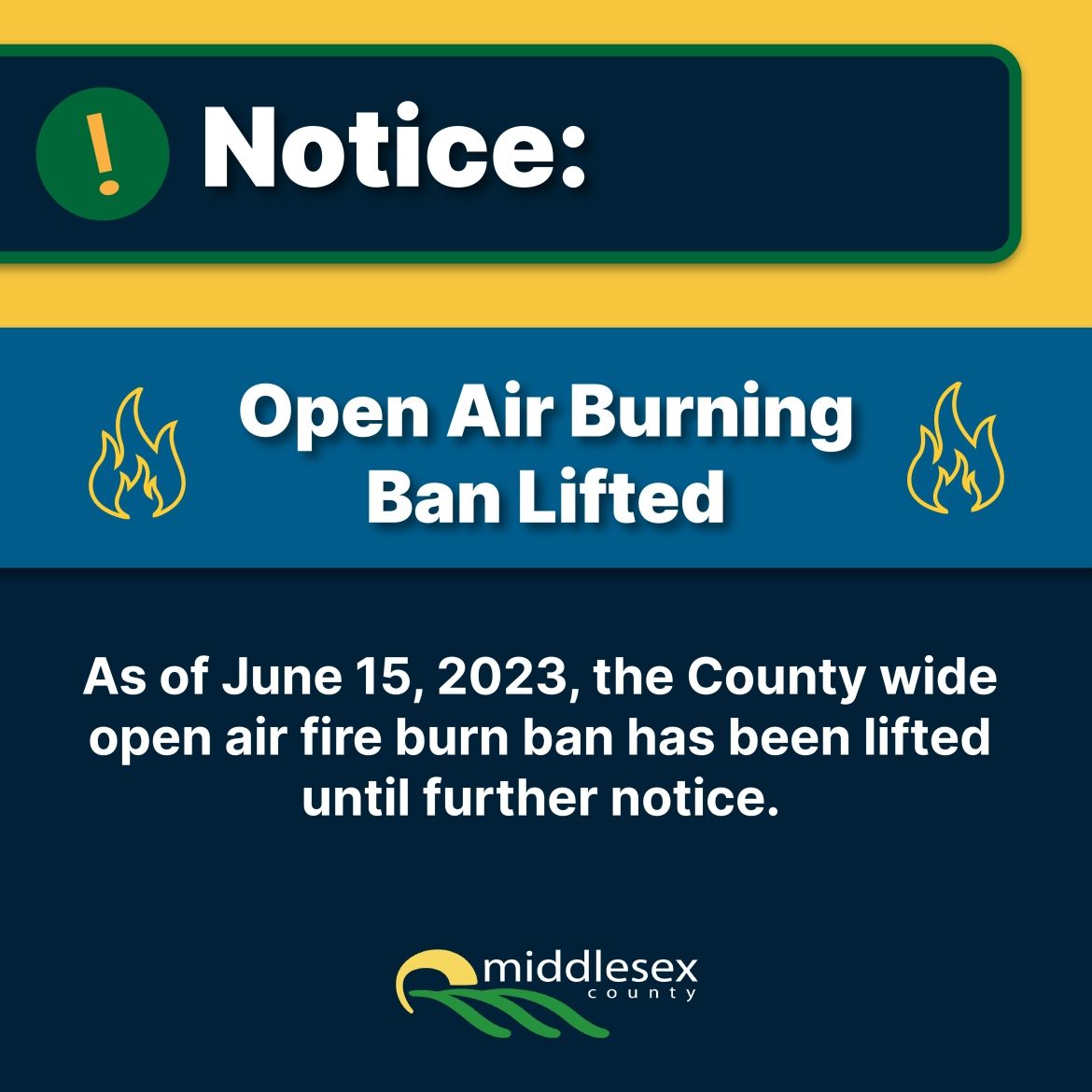 Open Air Burning Ban Lifted in Middlesex County | Middlesex County